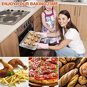 Air Fryer Basket for Oven Stainless Steel, 15 x 11 Inch Air Fryer Accessories Oven Rack and Crisper Tray, 2 Piece Nonstick Bacon Cooker Broiler Pan for Oven, Bakeware Sets Oven Rack set