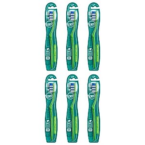 Tom's of Maine Naturally Clean Toothbrush, Soft, 6-Pack (Packaging May Vary)