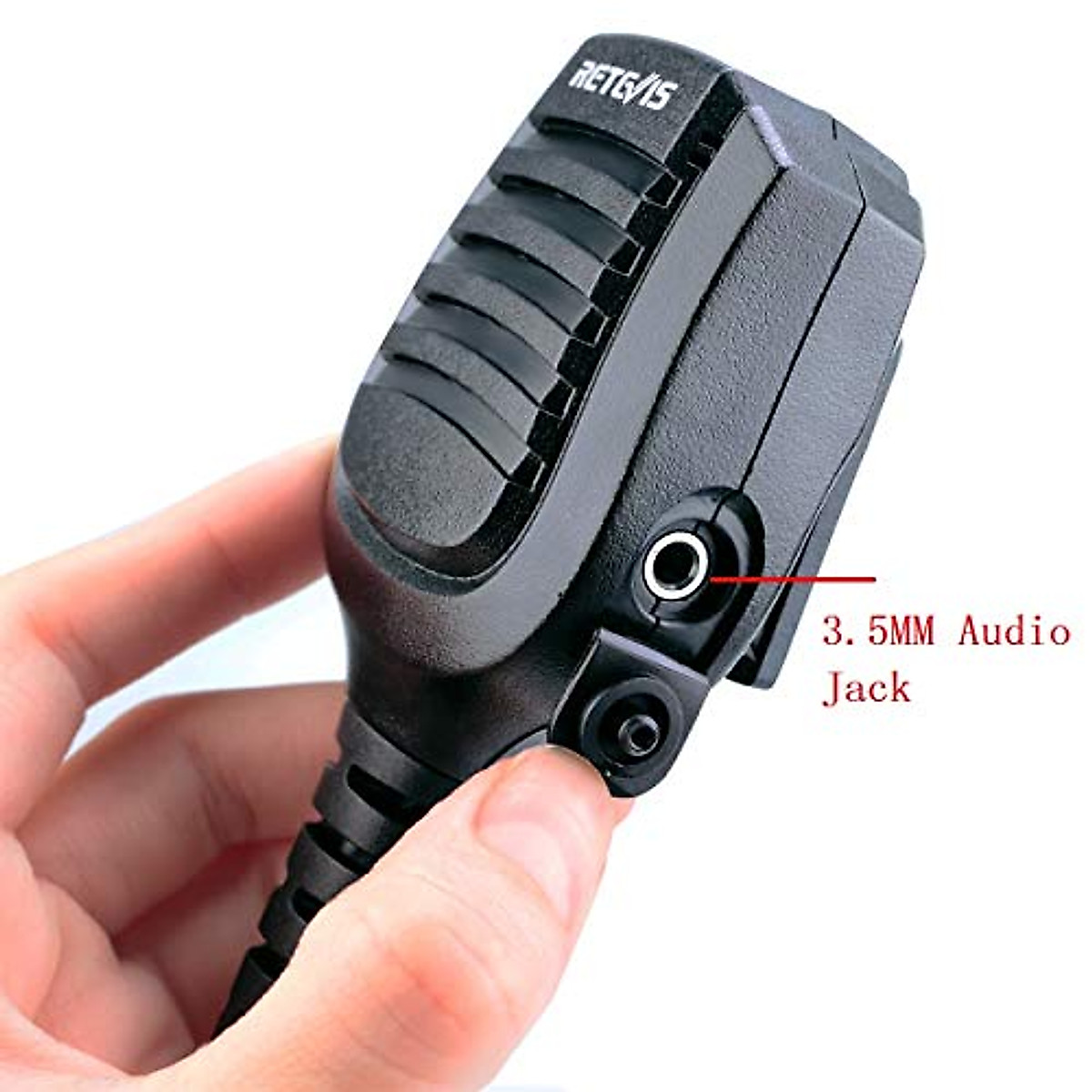 Retevis 2 Pin Walkie Talkie Speaker Microphone with 3.5MM Jack Compatible with Retevis RT22 RT21 RT68 RT19 H-777 RT15 RT22S RT86 RT18 RB18 RT27 RT5R RT1 Baofeng UV-5R BF-F8HP 2 Way Radio(2 Pack)