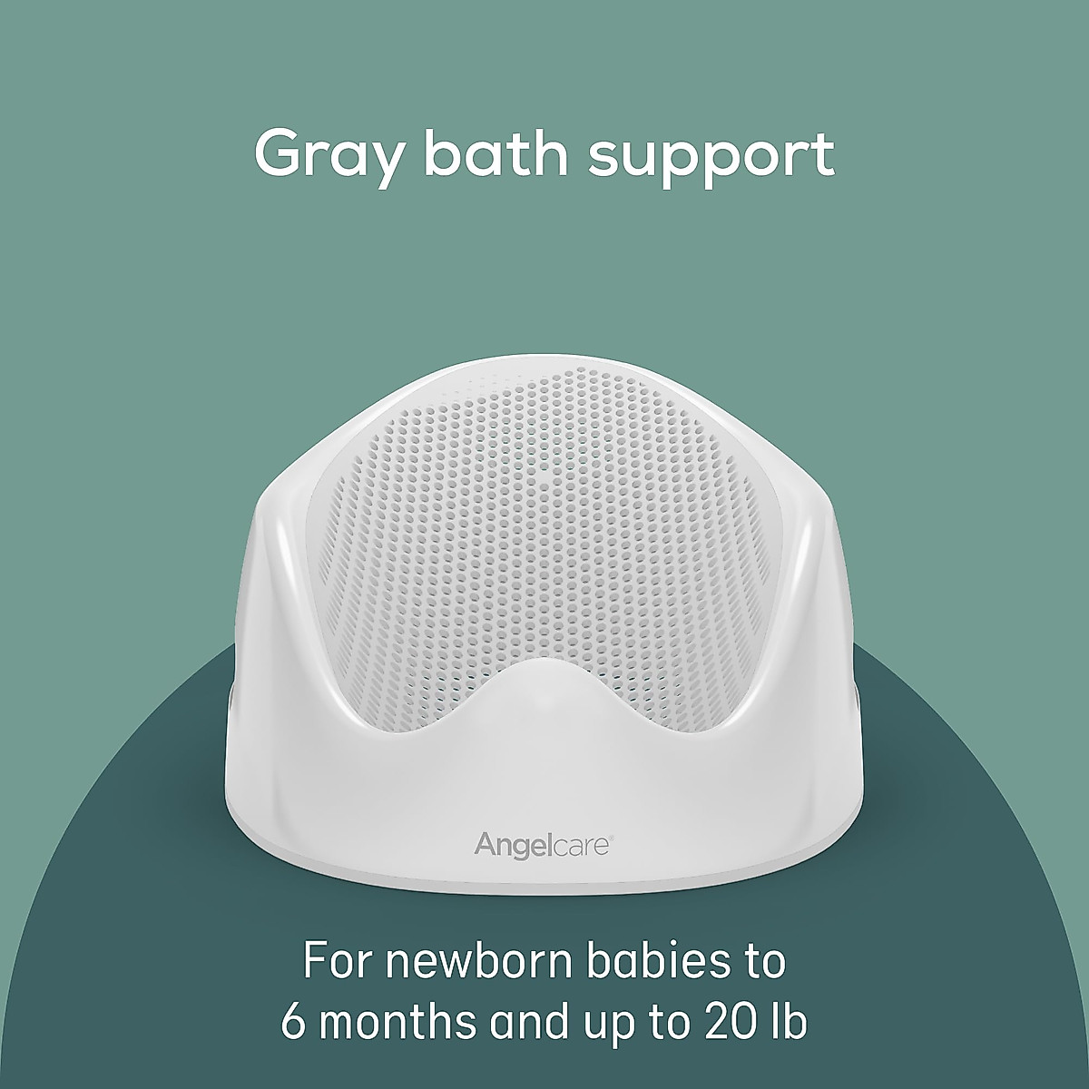 Angelcare Baby Bath Support (Grey) | Ideal for Babies Less than 6 Months Old