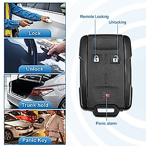 X AUTOHAUX 3 Button Keyless Entry Remote Control Replacement Key Fob Proximity Smart Fob M3N32337100 for GMC Canyon 2015-2021 315MHz