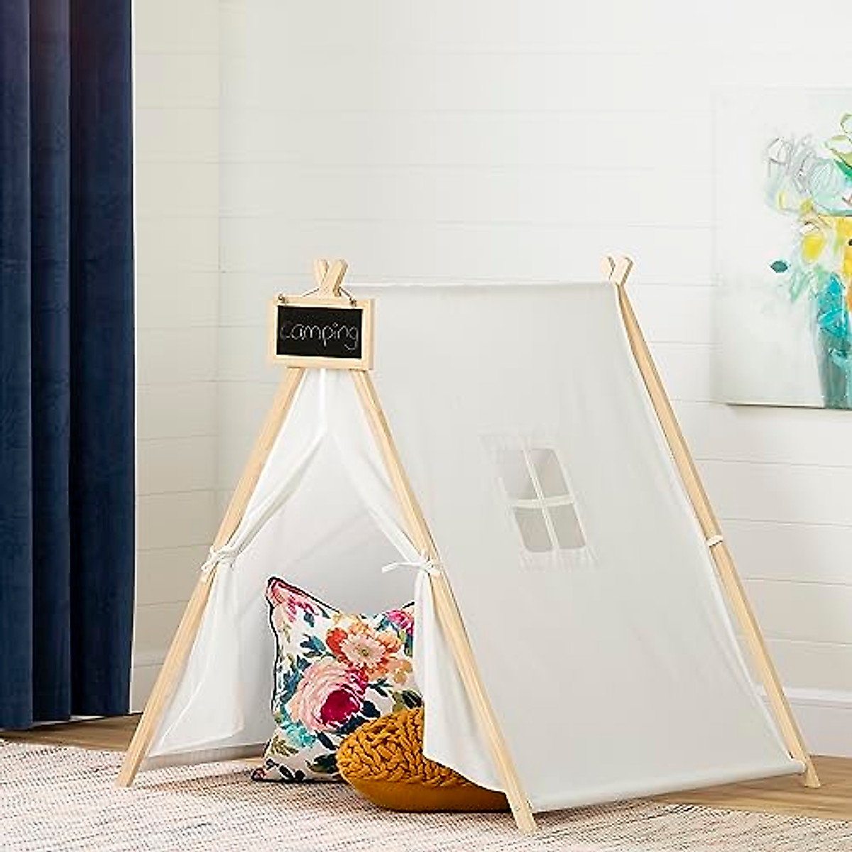 South Shore Sweedi Organic Cotton and Pine Play Tent with Chalkboard