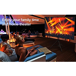 Small Portable Projector Screen Tripod Stand lejiada Mobile Projection Screen, Lightweight Carry & Easy Adjustablle for Schools Meeting Conference Indoor Outdoor Use,