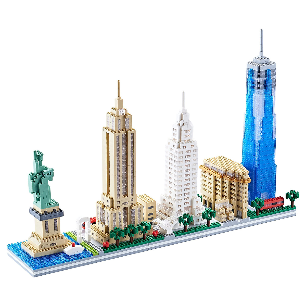 YYkxjk Architecture New York Skyline Micro Mini Blocks Building Set, 3452 Pieces Bricks, Collection Model Kit as Gift for Adults or Kids