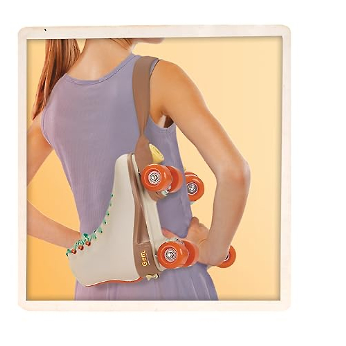 GEM QUAD ROLLER SKATES - CREAM, Size 7-10