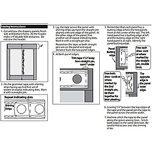 Home Sewing Depot Grommet Tape for Grommet Draperies - 6 Yards - Fits #10 & #12 Grommet