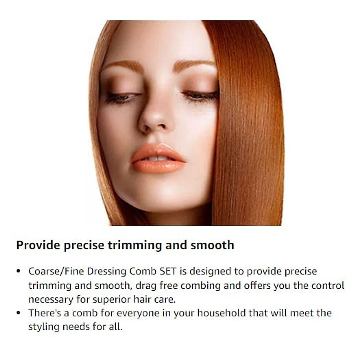 Luxxii 6 Pack - 9" Large Black Dressing Comb Barber Comb SET - Styling Essentials Coarse/Fine