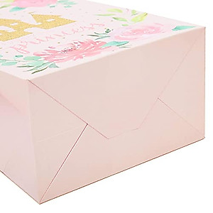 BLUE PANDA Pink Princess Castle Paper Birthday Party Gift Bags (9 x 5.3 in, 24 Piece)