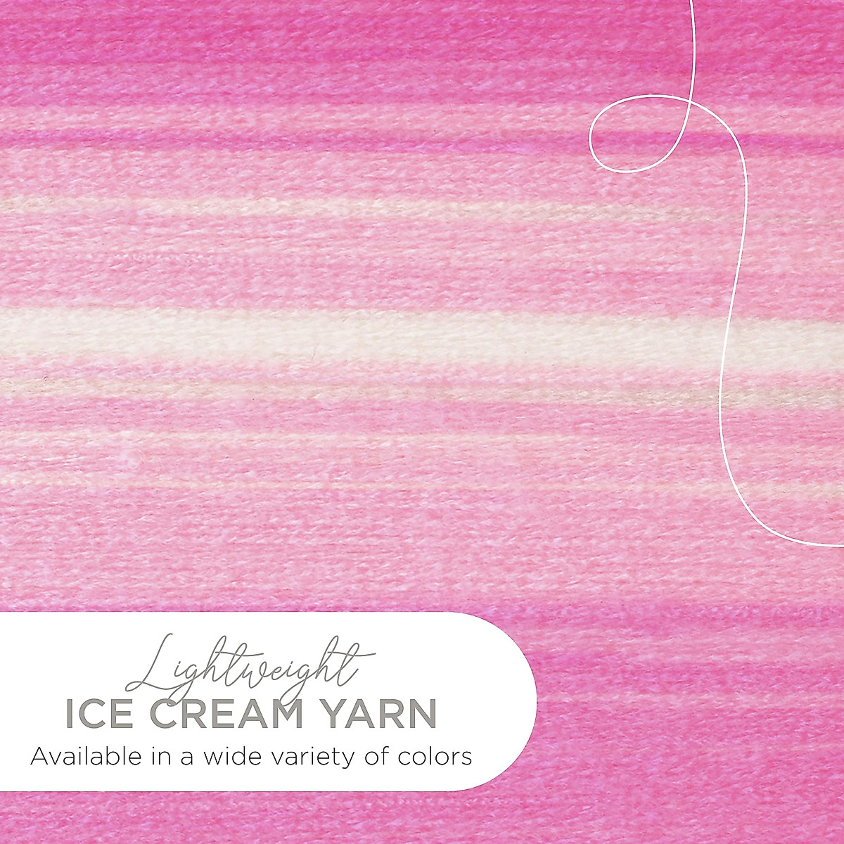 Lion Brand Yarn (1 Skein) Lion Brand Yarn Ice Cream Baby Yarn, Birthday Cake Multicolor