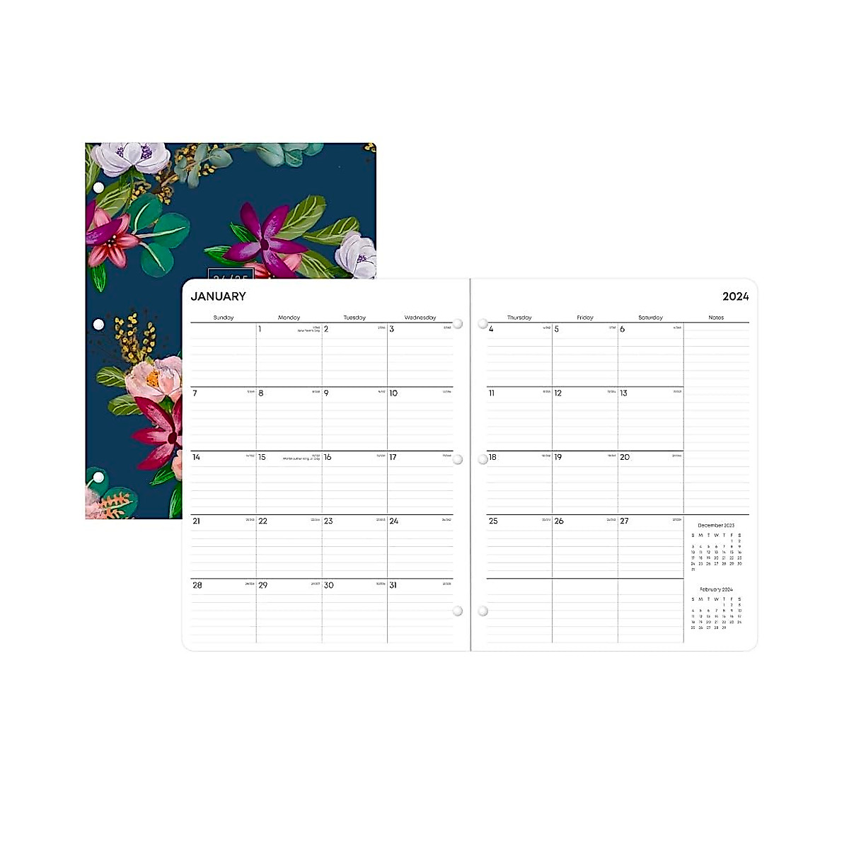 SUHEYLA Ispirational Pen and Bluesky January 2023 - December 2025 2 Years Monthly Stapled Planner 8.5" x 11"