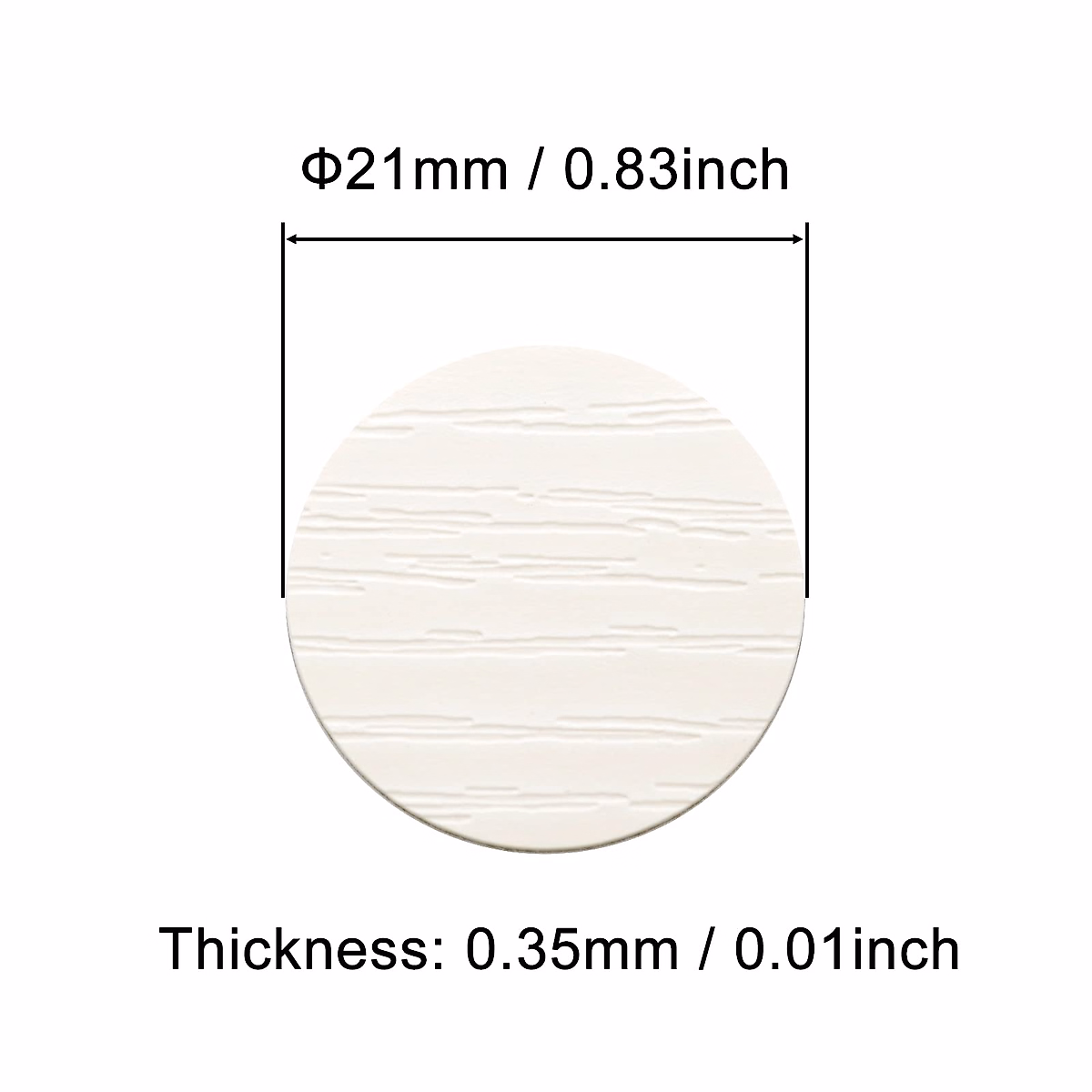 VictorsHome Self-Adhesive Screw Hole Stickers PVC Cover Caps Dustproof for Wooden Furniture Cabinet 21mm 2 Sheets/108 Pcs Beige Textured