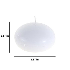 Mega Candles - Unscented 1.5" Floating Disc Candles - White, 2 Pack of 12, Set of 24