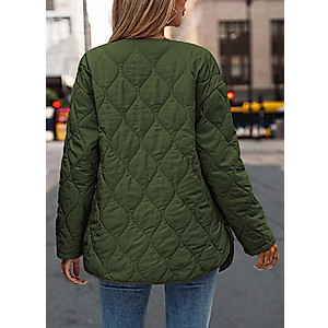 PRETTYGARDEN Women's Fall Clothes Trendy Casual Lightweight Jackets Oversized Winter Coat Outerwear with Pockets (Army Green,Small)