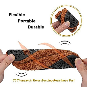 Scurtain Unisex Big Kids Slippers Little Kids Slippers Toddler Slippers Artificial Woolen Slippers for Big Boys Slippers Big Girls Slippers Slippers for big kids Brown 1-1.5 Big Kid