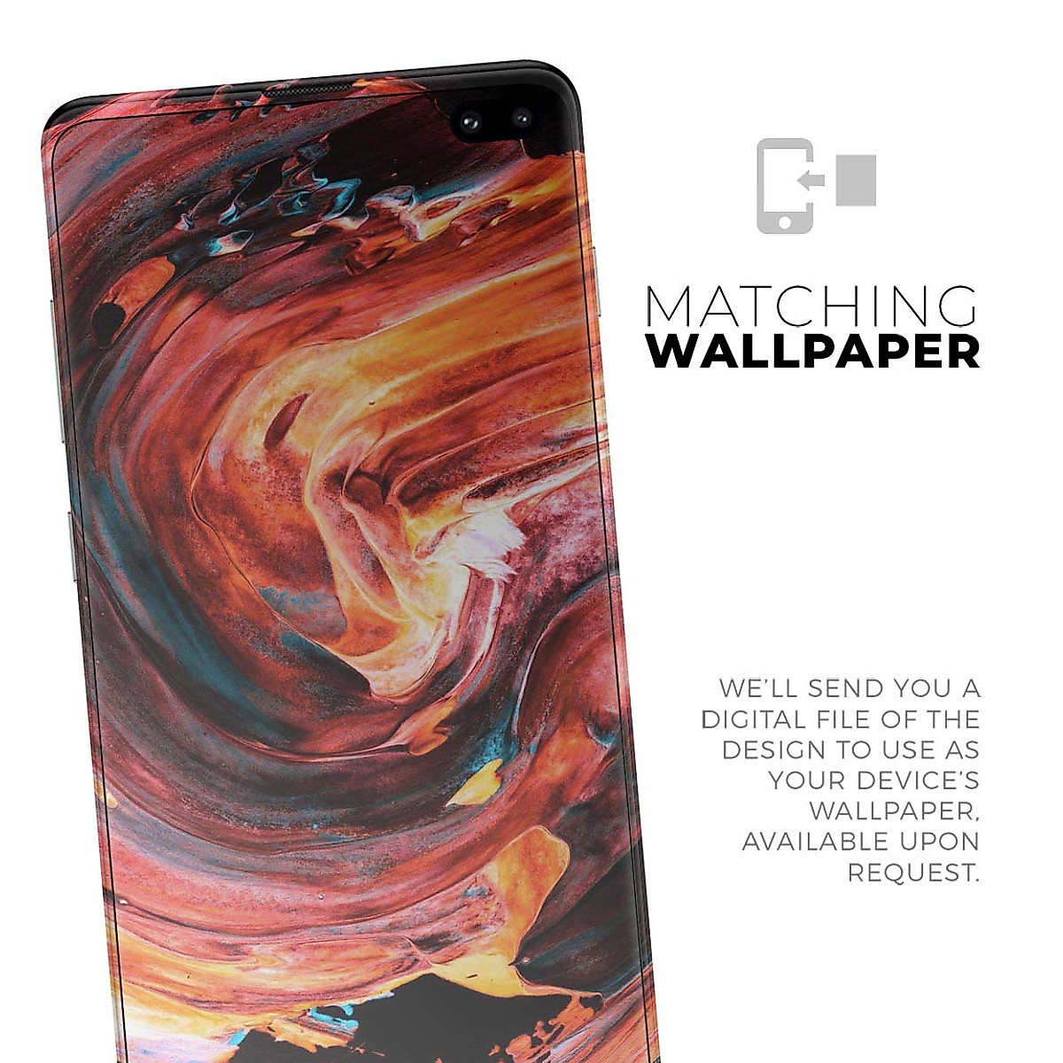 DesignSkinz Liquid Abstract Paint V27 Protective Vinyl Decal Wrap Skin Cover Compatible with The Samsung Galaxy S20 (Screen Trim & Back Glass Skin)