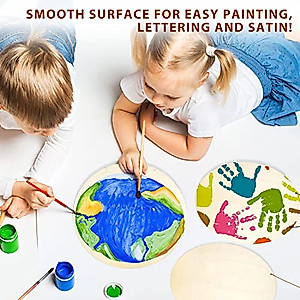 12pcs Wood Circles for Crafts 12inch Unfinished Blank Round Wooden Slices Easter Ornaments Home Decorations DIY Cutouts Welcome Door Decors Signs Red Black Plaid Burlap Ribbon Rustic Jute Rope Strings