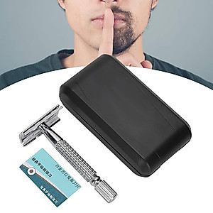 Safety Razor for Professional Barber Shop or Home, Stainless Steel Portable Classic Double Edge Safety Shaving Razor for Men