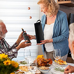 PLAEVIAE Wine Gift Box 12.8 x 3.75 x 3.75 in, Bottle Gift Box For Liquor Presents, For Wine And Champagne, Magnetic Collapsible Gift Box Wine Bottle Gift Packaging,Christmas Gifts