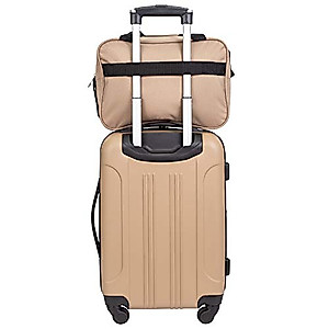 Travelers Club Midtown Hardside 4-Piece Luggage Travel Set, Expandable, Tan