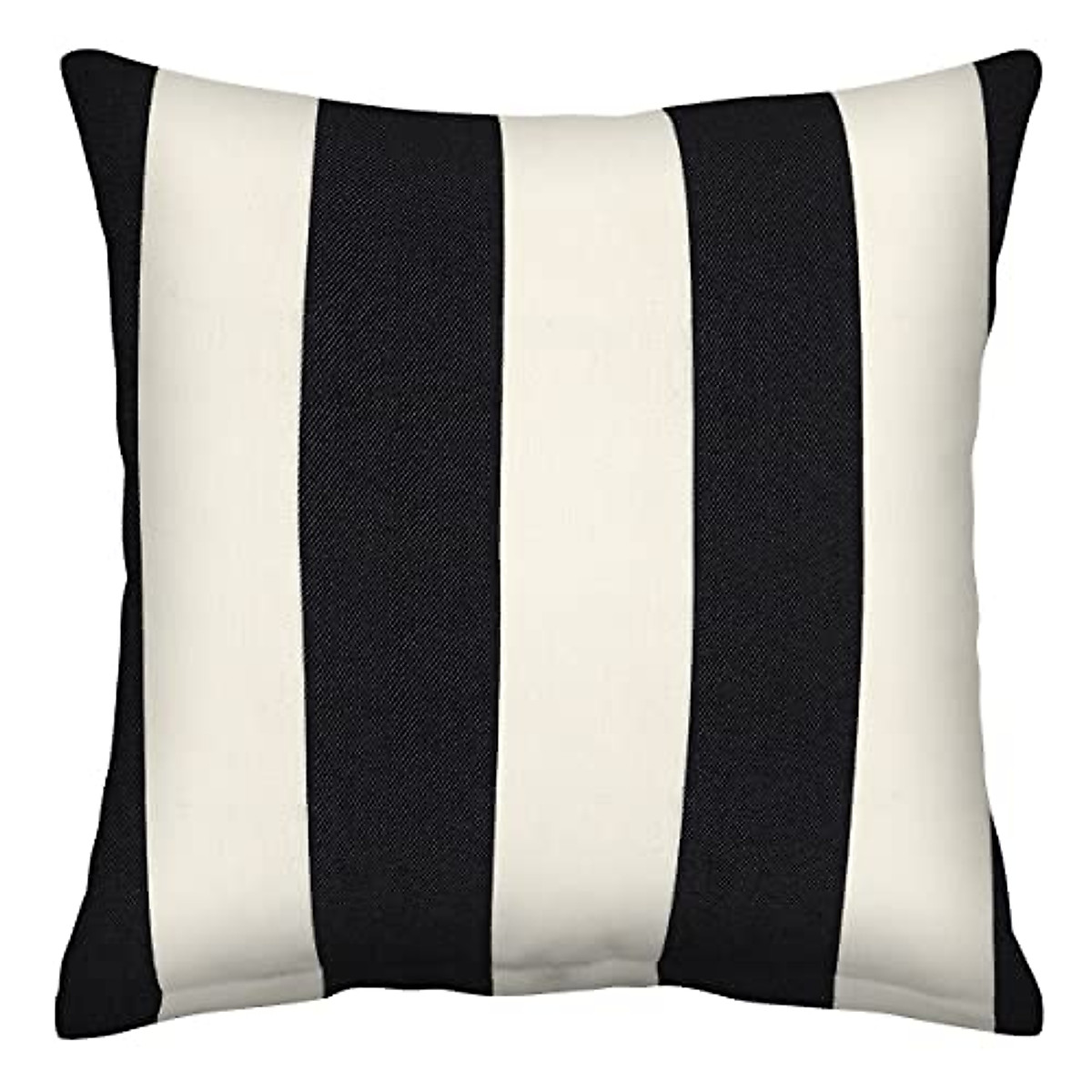 Honeycomb Outdoor Square Toss Pillow Set, 17" W x 17" L, Cabana Stripe Black & Ivory Outdoor Pillows