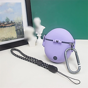 CASEVERSE Case for Google Pixel Buds Pro with Snap Switch Security Clip, with Cleaning Pen Protective Purple Pixel Buds Pro Case with Carabiner & Lanyard