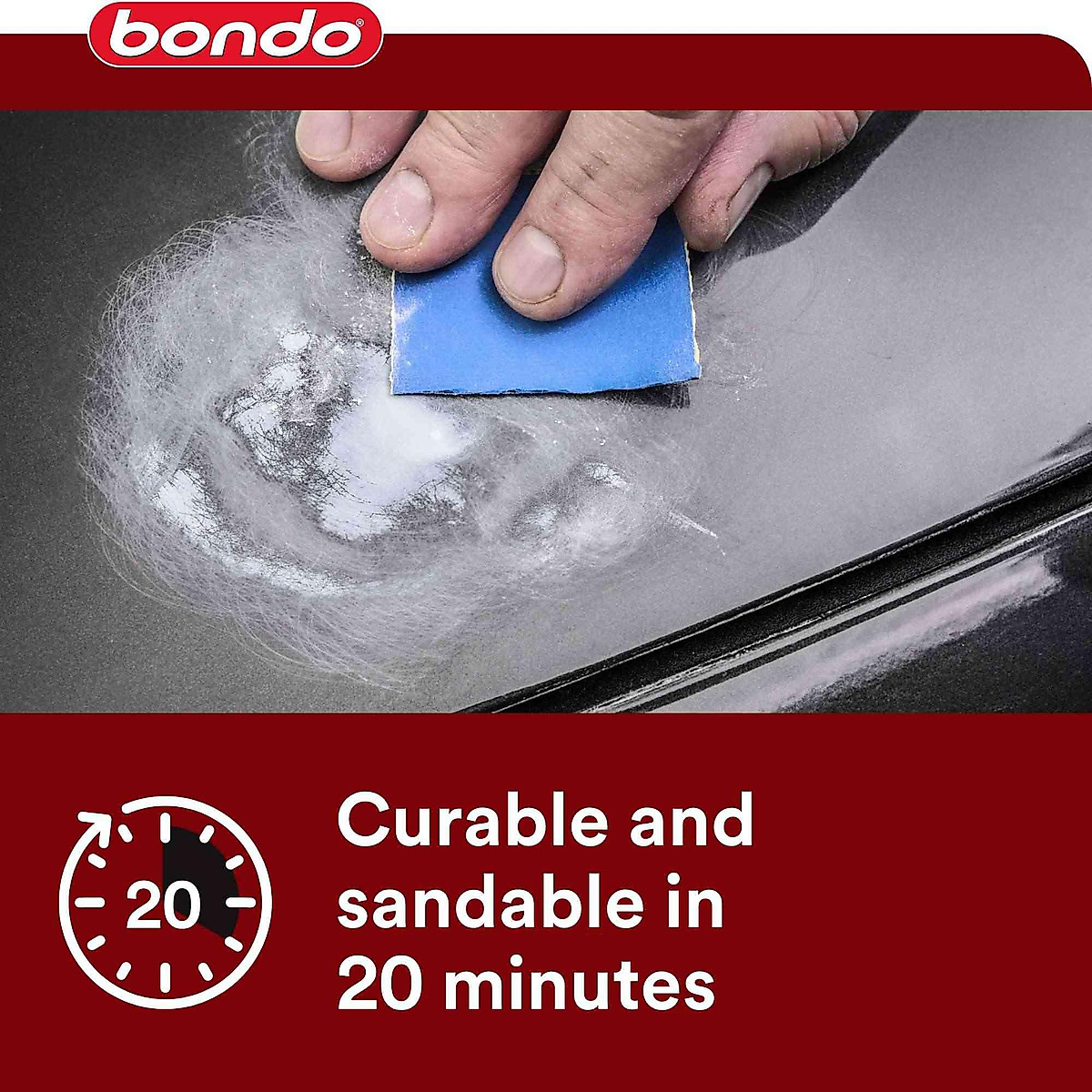 Bondo Glazing and Spot Putty, Fills Pinholes, Scratches, Minor Dings & Hairline Cracks, 16 oz, 1 Tube