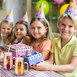 Maxdot 20 Pcs 18.6 oz Plastic Mason Jars with Lids and Straws Wide Regular Mouth Canning Jars Bulk Clear Drink Containers with Caps Juicing Bottles for Halloween Christmas Party Favor(Clear)