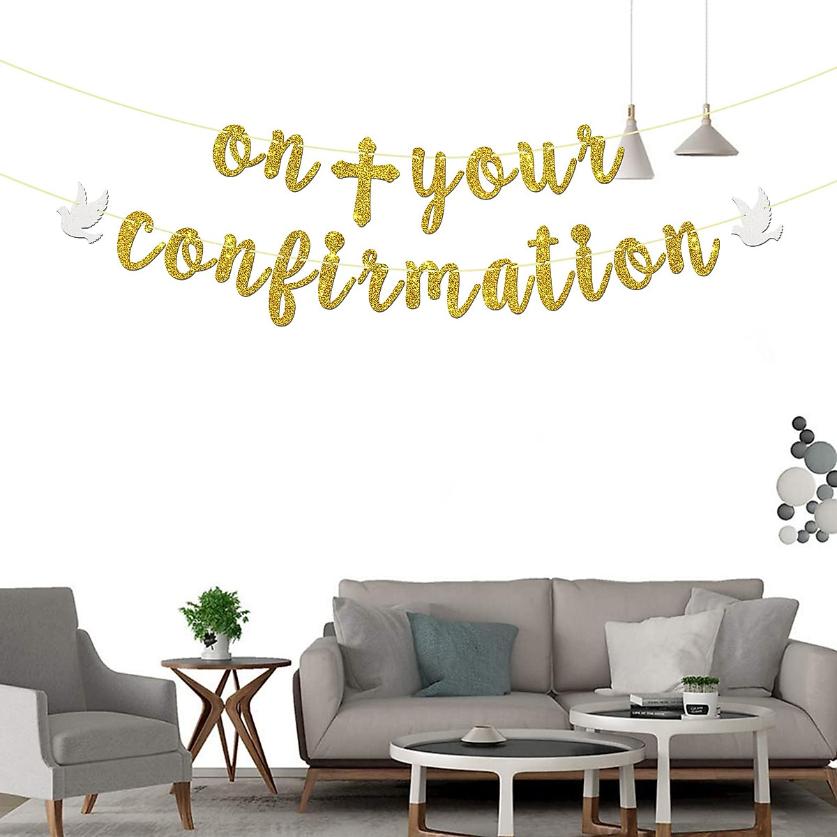 On Your Confirmation Banner First Holy Confirmation Sign Wedding Engagement Bachelorette Party Decorations Bridal Shower Party Banner