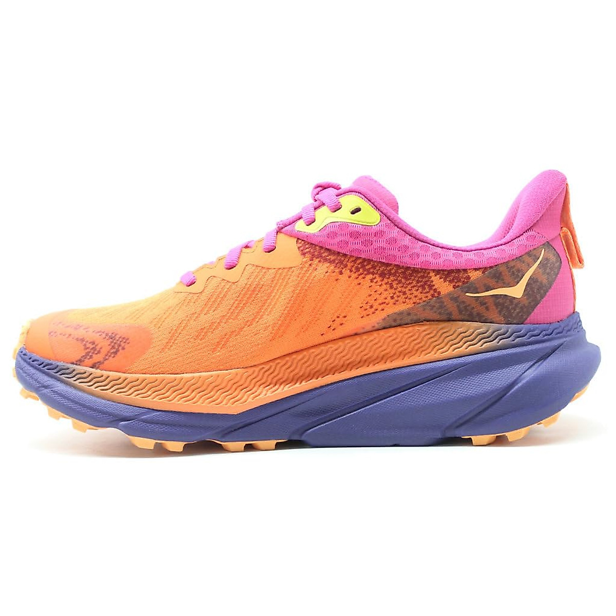 HOKA ONE ONE Womens Challenger ATR 7 GTX Textile Synthetic Vibrant Orange Pink Yarrow Trainers 7.5 US