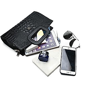 Women's Clutch Bag Chic Tote Handbag Shoulder Bag Solid Color PU Casual Crossbody Bag