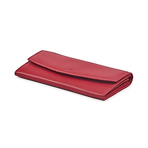 Zinda Genuine Leathers Women’s Wallet Purse Flap Over RFID Protection (Crimson)