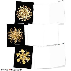 The Best Card Company - 10 Blank Note Cards Assortment (4 x 5.12 Inch) - Zen Patterns and Symbols, Bulk Boxed Set - Magnificent Mandalas AM6326OCB-B1x10