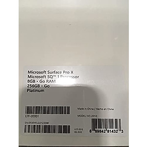Microsoft Surface Pro X - 13" Touchscreen - Microsoft SQ® 1 - 8GB Memory - 256GB SSD - WiFi - Platinum (Latest Model)