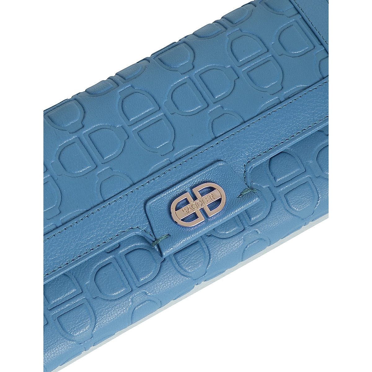 SADDLER Womens Large Leather Trifold Credit Card Coin Purse Wallet |Gift Boxed - Storm Blue