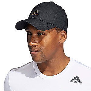adidas Men's Stadium II Stretch Fit, Black/Gold Metallic, Large-X-Large