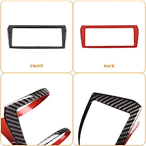 Soft Carbon Fiber GPS Screen Frame Fit for Toyota Supra GR A90 A91 MK5 2019-2024 Navigation Screen Trim Sticker, Center Display Frame Trim Cover Decoration, 1 PCS (Black)