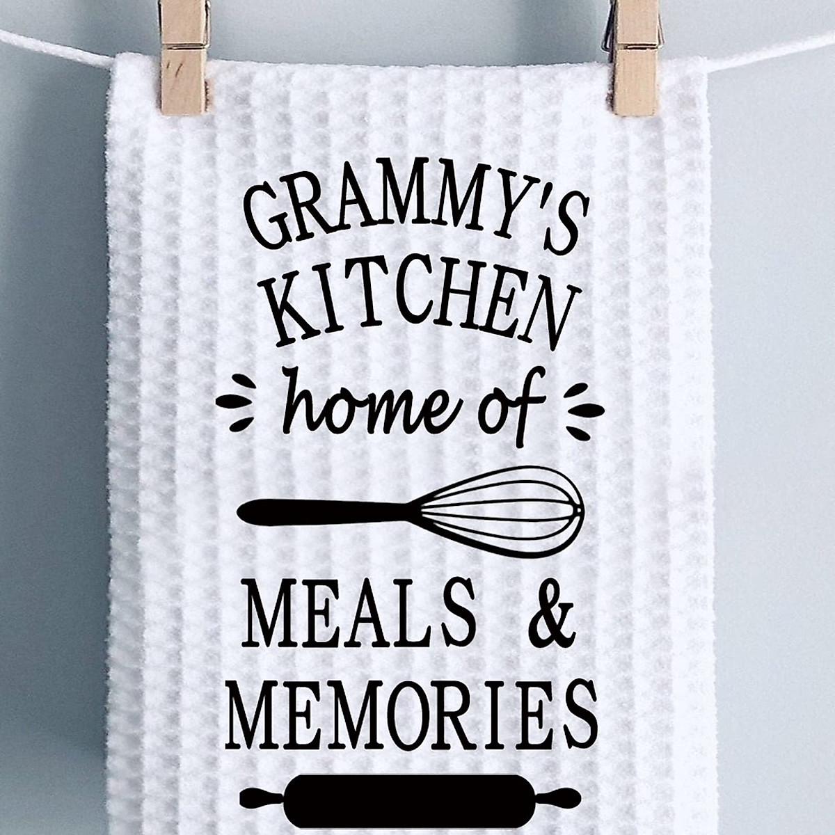 PWHAOO Funny Grandma’s Kitchen Towel Grandma’s Kitchen Home of Meals and Memories Kitchen Towel Grandma Kitchen Decor (Home of Meals T)