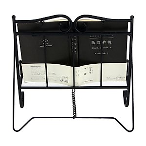 Woopoo Metal Recipe Holder 2 Weighted Chains to Hold Pages in Place and a Kickstand for Durability Collapsible Storage is Light in Weight Support Book and Tablet Placement Cookbook Holder …