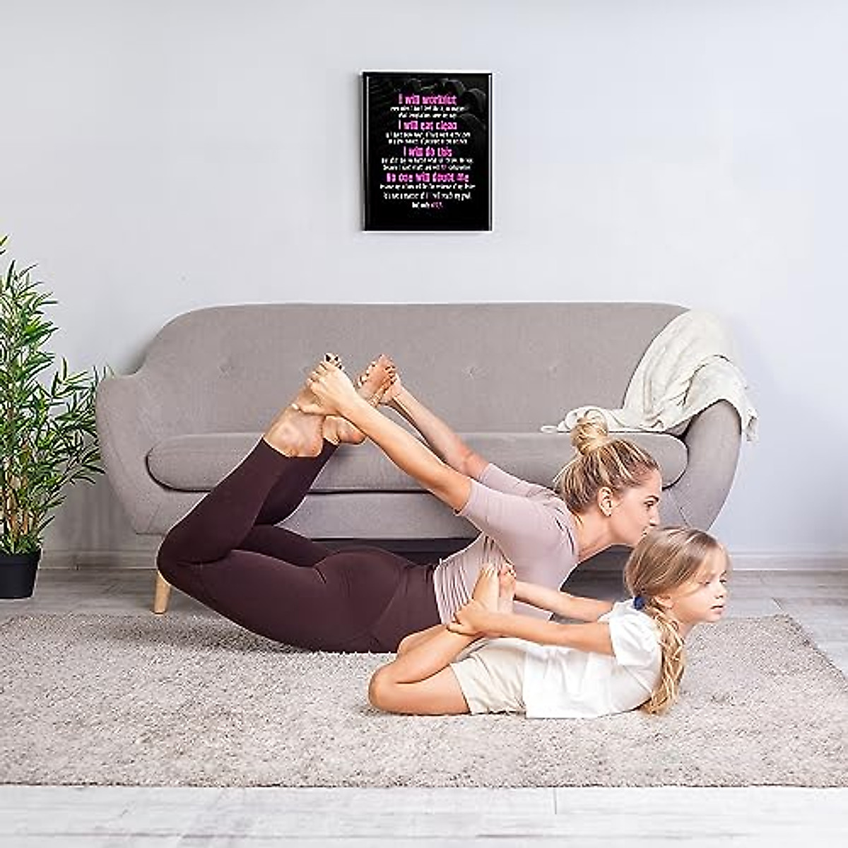 I Will Workout & Eat Clean - MotivationaL Exercise Quotes Wall Art, Inspirational Fitness Art Print Sign, Ideal Positive Decor for Home Decor, Gym Decor, Weight & Locker Room Decor. Unframed- 11x14"