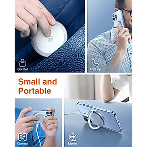 LK Magnetic Wireless Charger Compatible for MagSafe Charger for iPhone 15 Pro/15/14 Pro Max/14 Pro/14 Plus/13/13 Pro/13 Pro Max/iPhone 12 Pro/12 Pro Max, 3.3 ft Cable(No Adapter), White