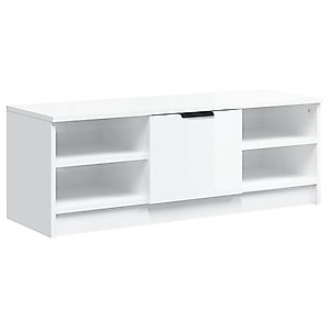 GaRcan TV Cabinet Living Room Sideboard Entertainment Centre TV Console Media Unit HiFi Cabinet with Shelf Grey Sonoma Engineered Wood (High Gloss White)