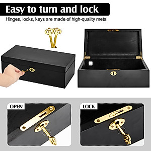 Mifoci 2 Pieces Wooden Adult Man Woman Toy Box Storage with Lock and Key Wooden Storage Box Lockable Keepsake Box Toy Box Organizer Locking for Personal Items, Jewelry, Keepsake