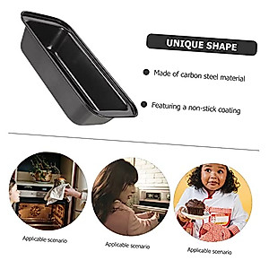 Hemoton Non Stick Baking Pan Bread Pan Non Stick Baking Sheet Kitchen Gadget Practical Toast Pan Bread Pan Carbon Steel Small Tools Bakeware Black Household Toast Mold Metal Dies