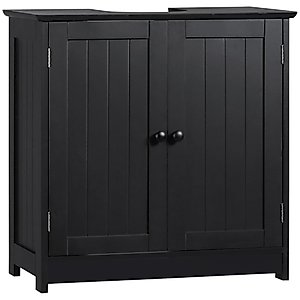 24" Under Sink Storage Cabinet for Pedestal Sink, Under Sink Bathroom Cabinet with 2 Doors and Shelf, Pedestal Sink Bathroom Vanity Furniture,Bathroom Cabinet Great Storage Option for a Pedestal Sink