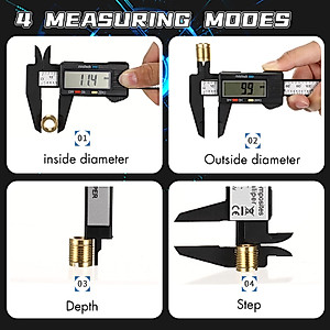 Simhevn Electronic Digital Caliper, LCD | 0 to 6 inch Inch and Millimeter Conversion, Automatic Shutdown Function, Very Suitable for home/jewelry/3D Printing/DIY Measurement, etc