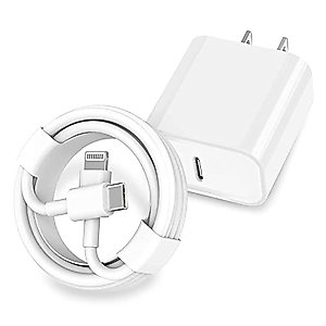 iPhone Fast Charger, USB C Fast Charger 20W PD Fast Adapter Type C Power Wall Charger with Cable Compatible iPhone 14/14 Pro Max/13/13Pro/12/12 Mini/12 Pro/12 Pro Max/11/11 Pro Max/Xs Max/XR/X,iPad