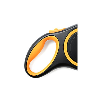 Mighty Paw Retractable Dog Leash - Enhanced Durability with Stainless Steel Coil - Reflective Stitching - One-Touch Lock - Secure Grip Leash - Long Dog Leash - Extend Leash - (Lite, Grey) - Grip Leash