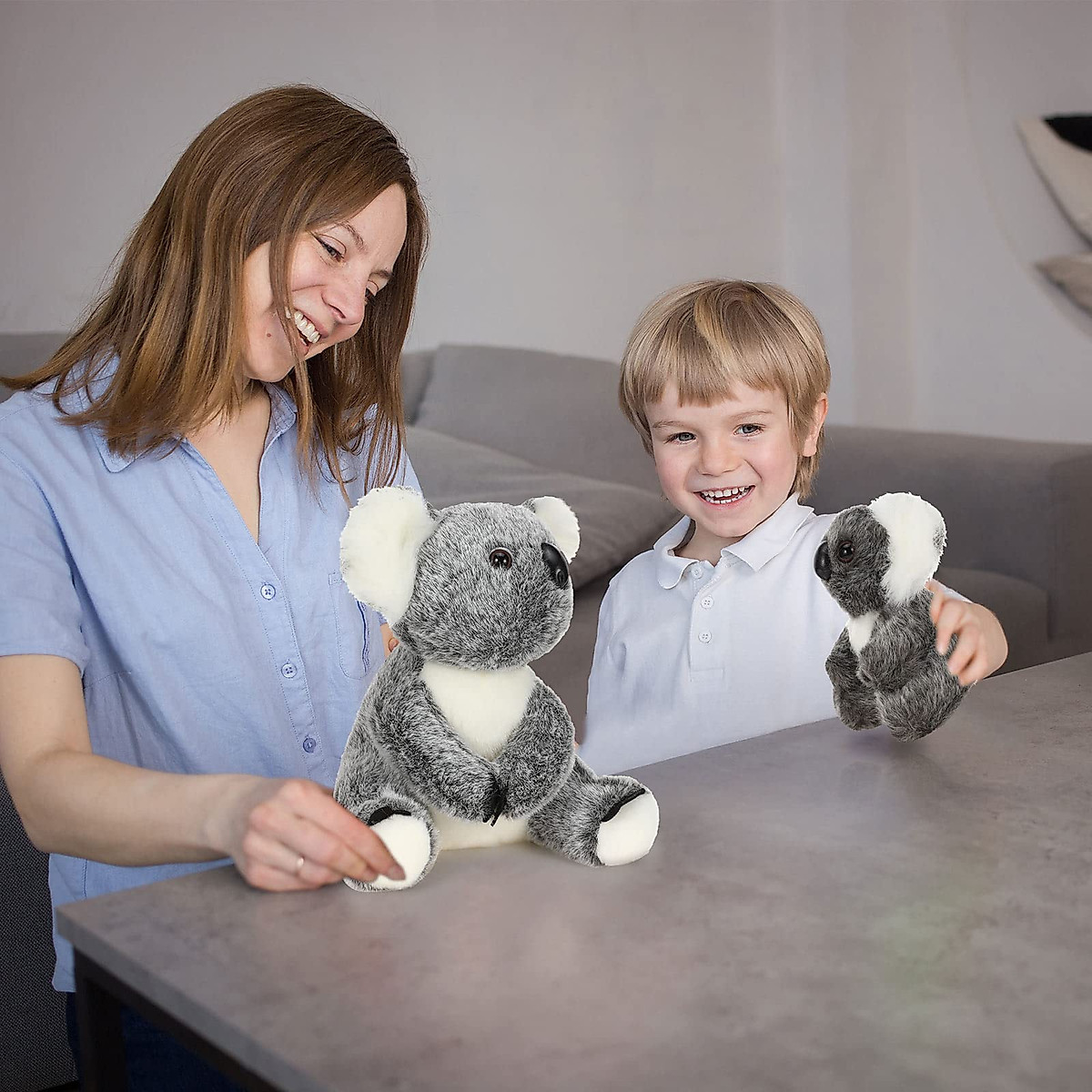 Skylety Stuffed Animal Koala Bear 2 Pieces Mum Koala Hold Little Koala Plush Toy Soft Koala Stuffed Animal Doll, 10.63 Inches and 5.12 inches