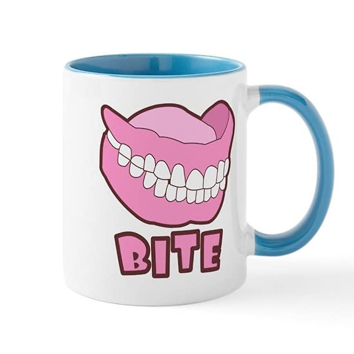CafePress False Teeth Dentures Bite Coffee Mug Ceramic Coffee Mug, Tea Cup 11 oz