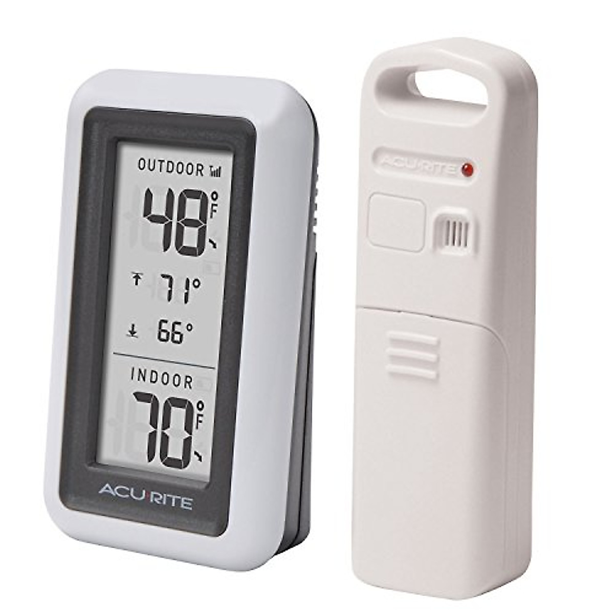 AcuRite Digital Thermometer with Indoor, Outdoor Temperature and Daily High and Lows (00424CA), White